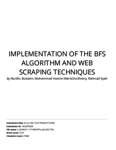 Cek Similarity :Implementation of The BFS Algorithm and Web Scraping Techniques for Online Shop ...